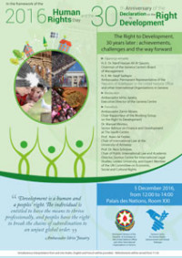 The Right to Development: 30 years later I GCHRAGD