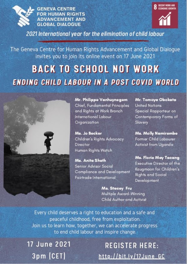 Back to School not Work: Ending Child Labour in a Post-COVID World